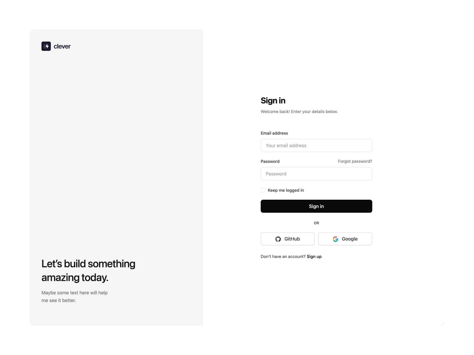 Bootstrap Sign in Form